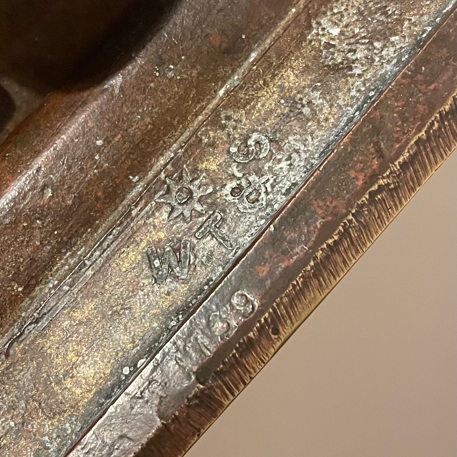 Antique 1890s Victorian Brass Desk Inkwell, William Tonks & Son, With ...