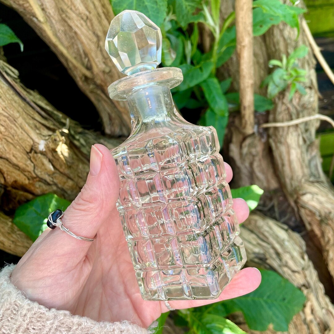 Vintage Clear Glass Potion Bottle With Stopper, Wicca Pagan Alter ...