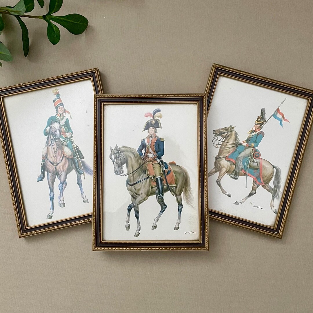 Vintage Military Uniform Prints Framed Wall Art, Collectable Gift Idea ...