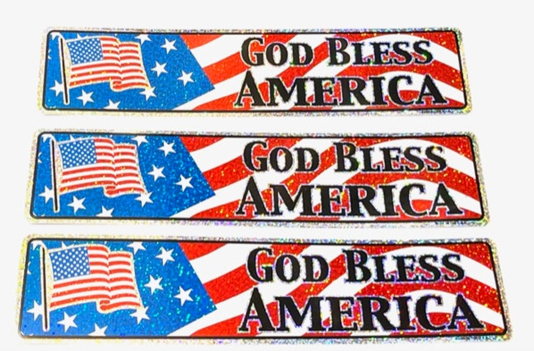 GOD Bless America Bumper Stickers 3 Pcs Set - Etsy