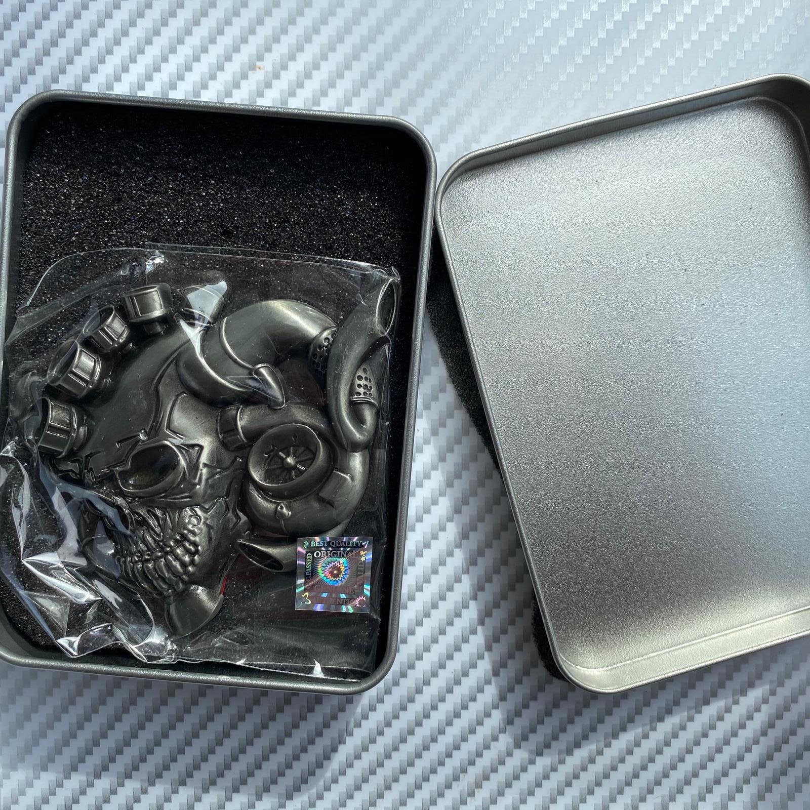 Silver Gold Metal 3D Skull Badge Devil Emblem Sticker for Cars Bikes ...