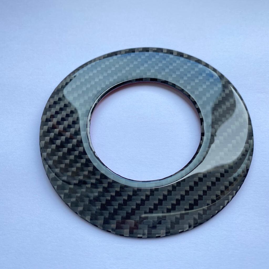 3D Epoxy Genuine Carbon Fiber Steering Wheel Ring Sticker Fits to Fiat ...