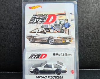 Initial D Takumi Fujiwara Toyota AE86 Carded Hot Wheels Custom Car - Etsy