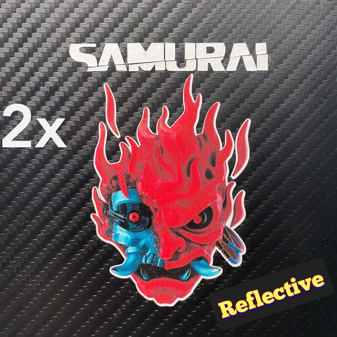 2x Samurai Set Reflective Vinyl Decals Game Stickers Devil - Etsy