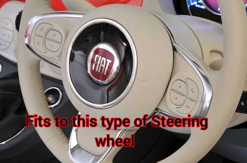 3D Epoxy Genuine Carbon Fiber Steering Wheel Ring Sticker Fits to Fiat ...