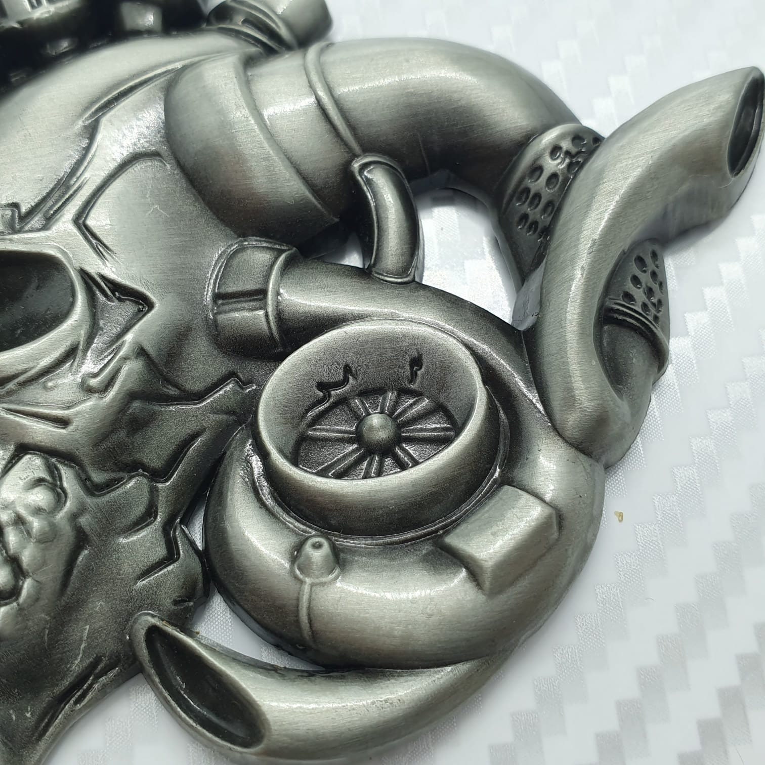 Silver Gold Metal 3D Skull Badge Devil Emblem Sticker for Cars Bikes ...