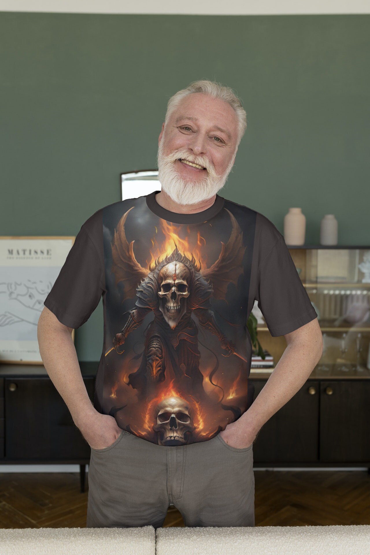 Digital Pattern Skulls, Renaissance Sci-fi Fantasy, Monster, Hellai ...