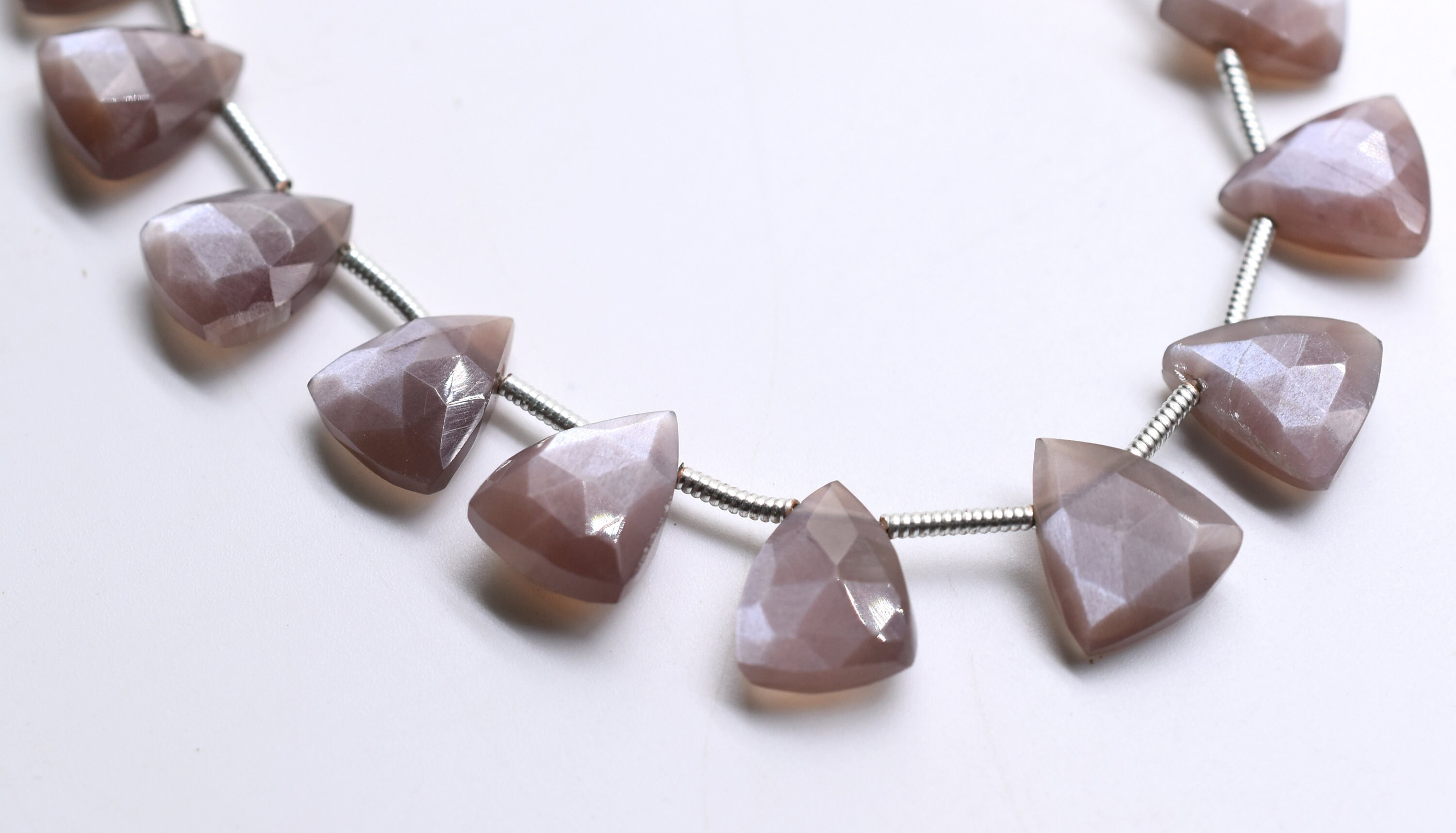 Moonstone Chocolate Trillion Shape Faceted Beads Size 12X10 to - Etsy