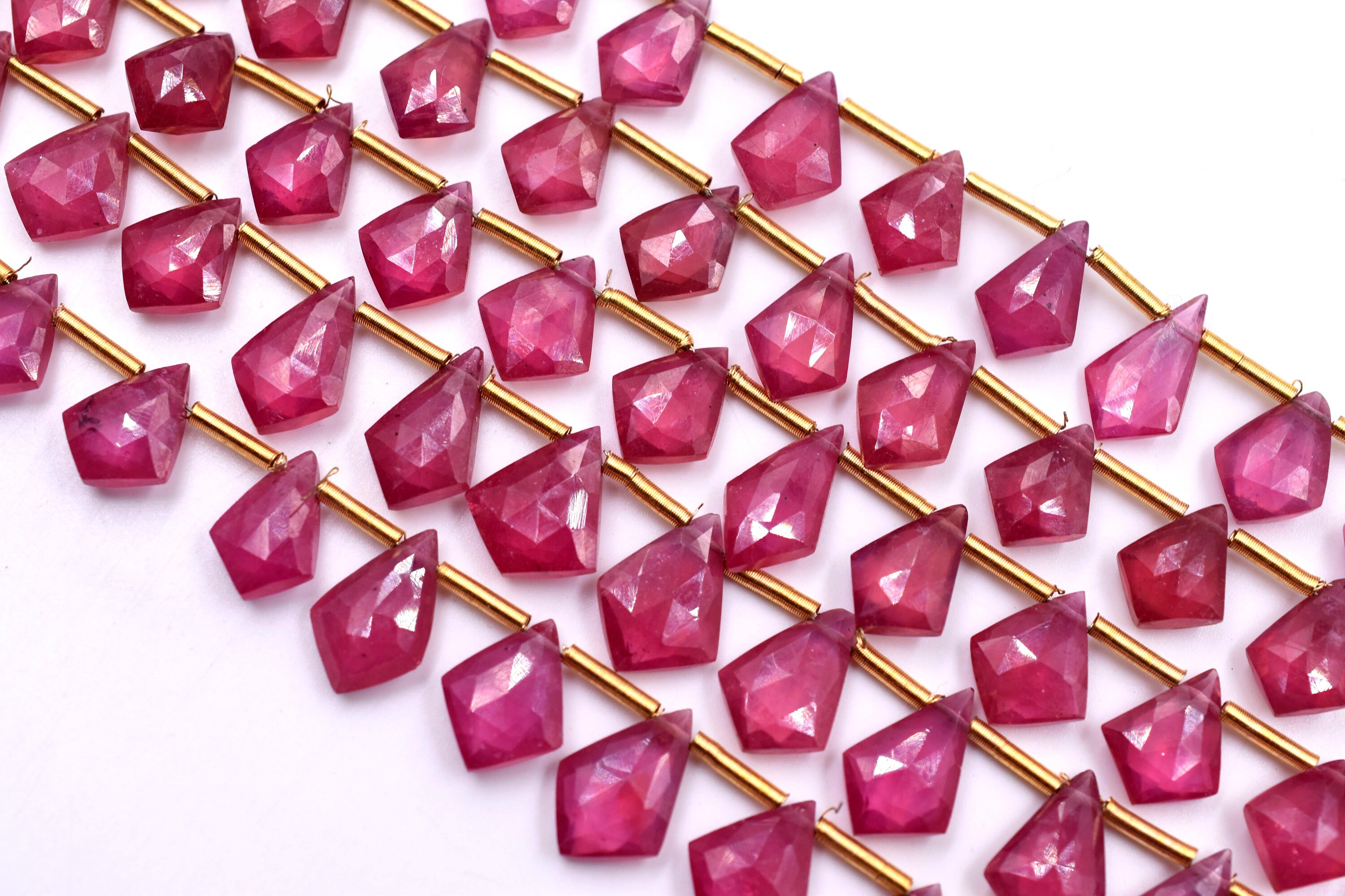 Ruby Fancy Shape Faceted Beads Size 9X13 to 8X10 MM - Etsy UK