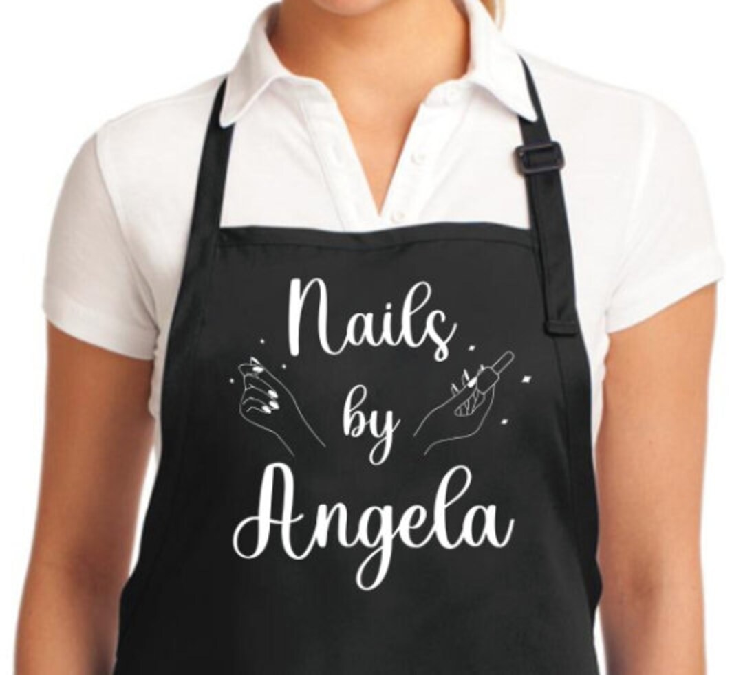 Personalized Nail Salon Apron, Nail Tech Apron, Personalize Gifts ...
