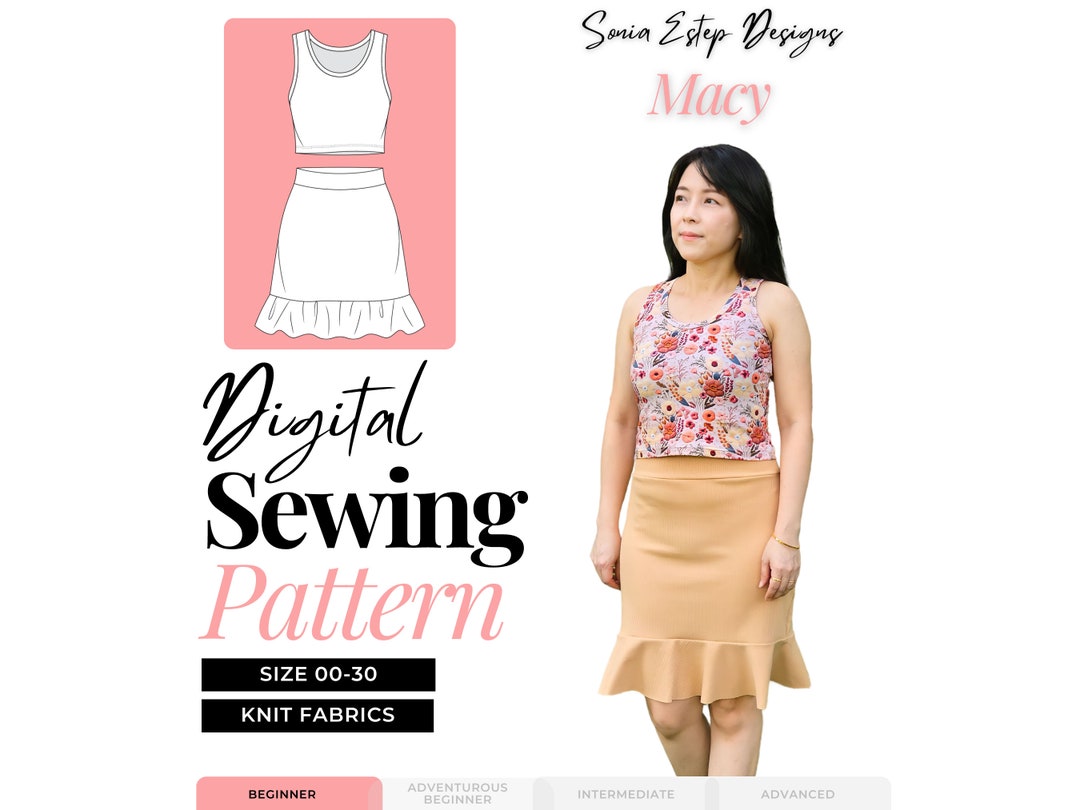 Macy Body Con Dress Sewing Pattern | Body Con Separates PDF Pattern ...