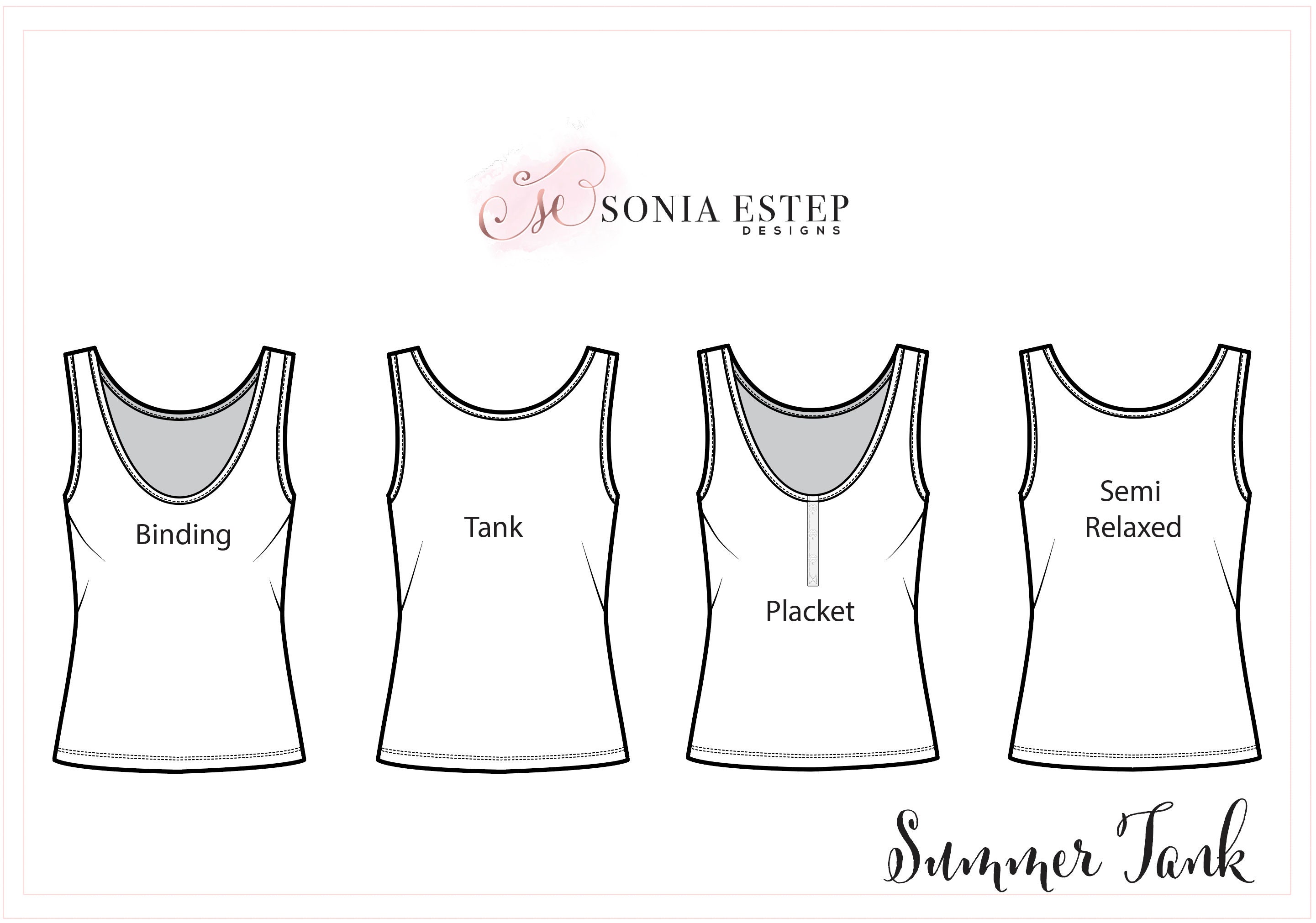 Summer Tank Sewing Pattern, Digital Sewing Pattern - Etsy