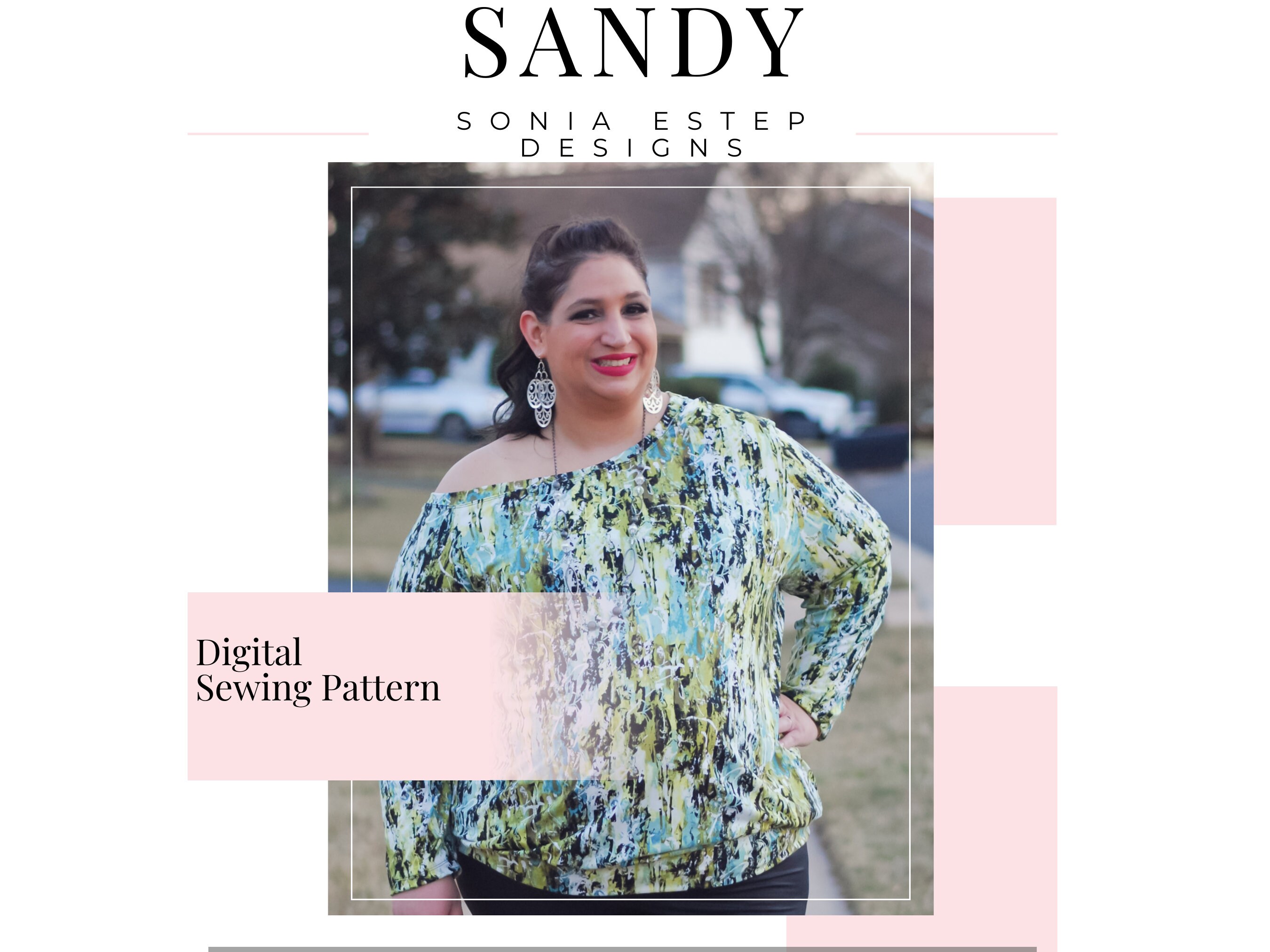 Sandy Top Sewing Pattern | off Shoulder Digital Sewing Pattern | Women ...