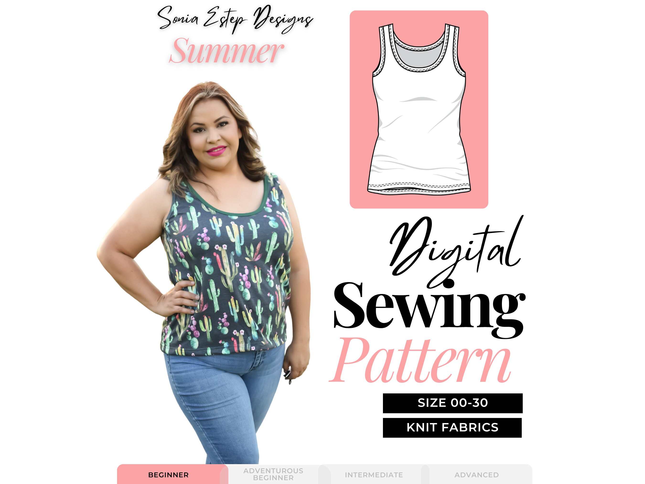 Summer Tank Sewing Pattern, Digital Sewing Pattern - Etsy