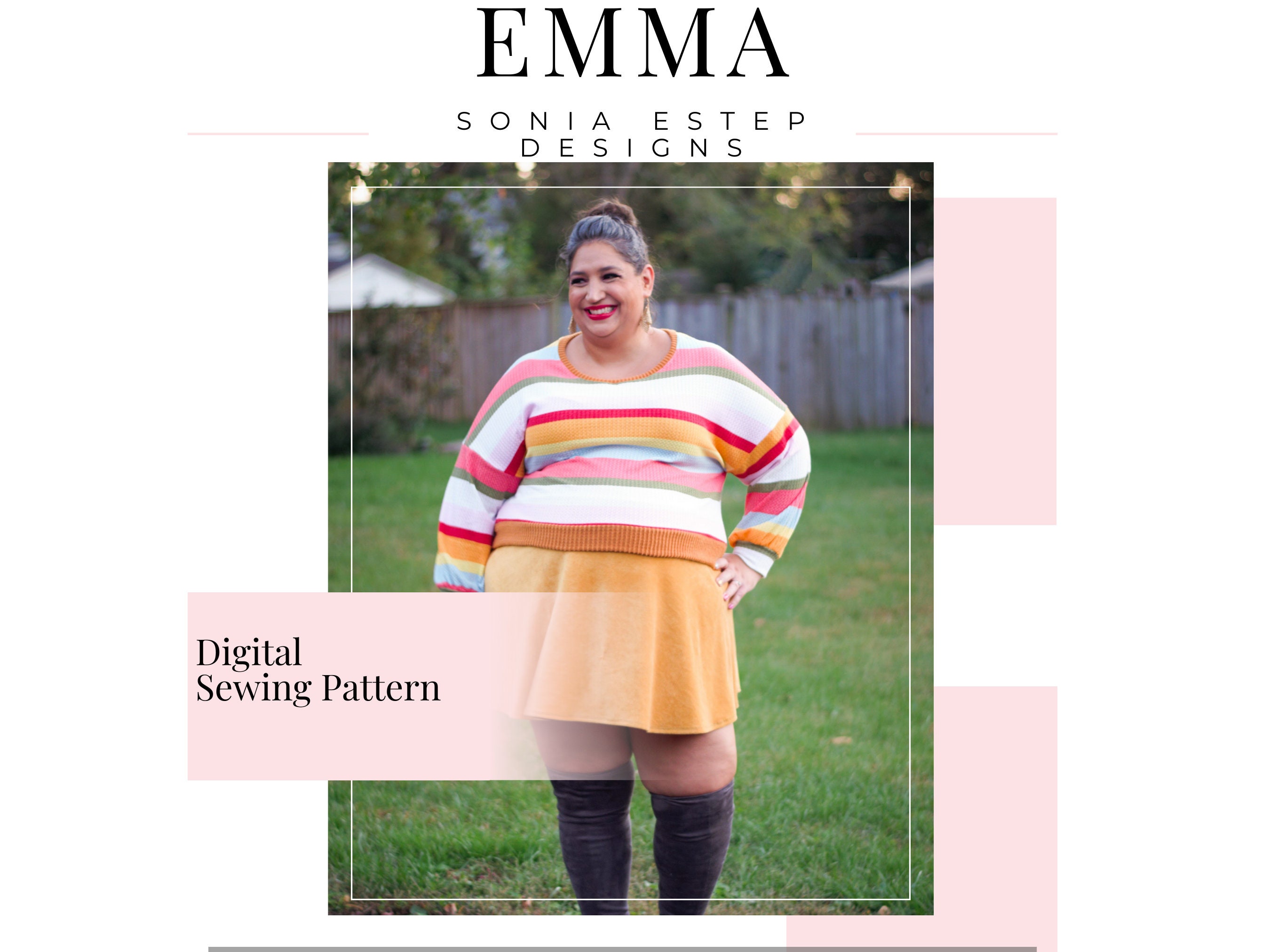 Emma Hoodie Sewing Pattern | Crop Digital Sewing Pattern| Women's ...