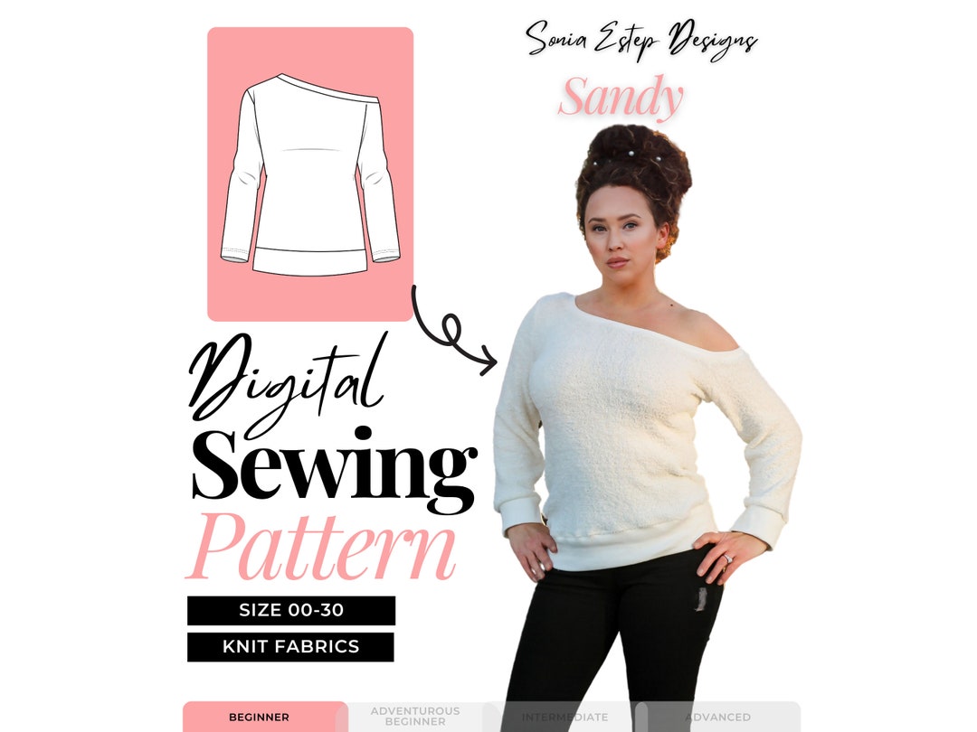 Sandy Top Sewing Pattern | off Shoulder Digital Sewing Pattern | Women ...