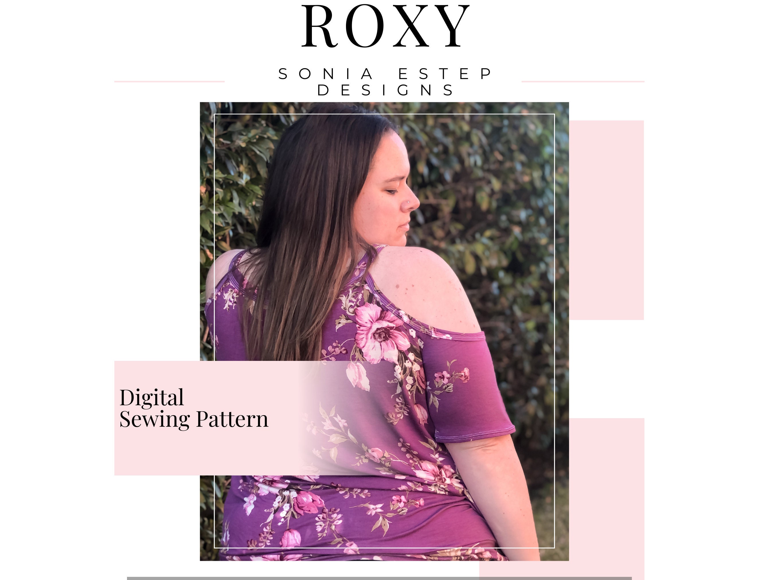 Roxy Top Sewing Pattern | Cold Shoulder Digital Sewing Pattern | Women ...