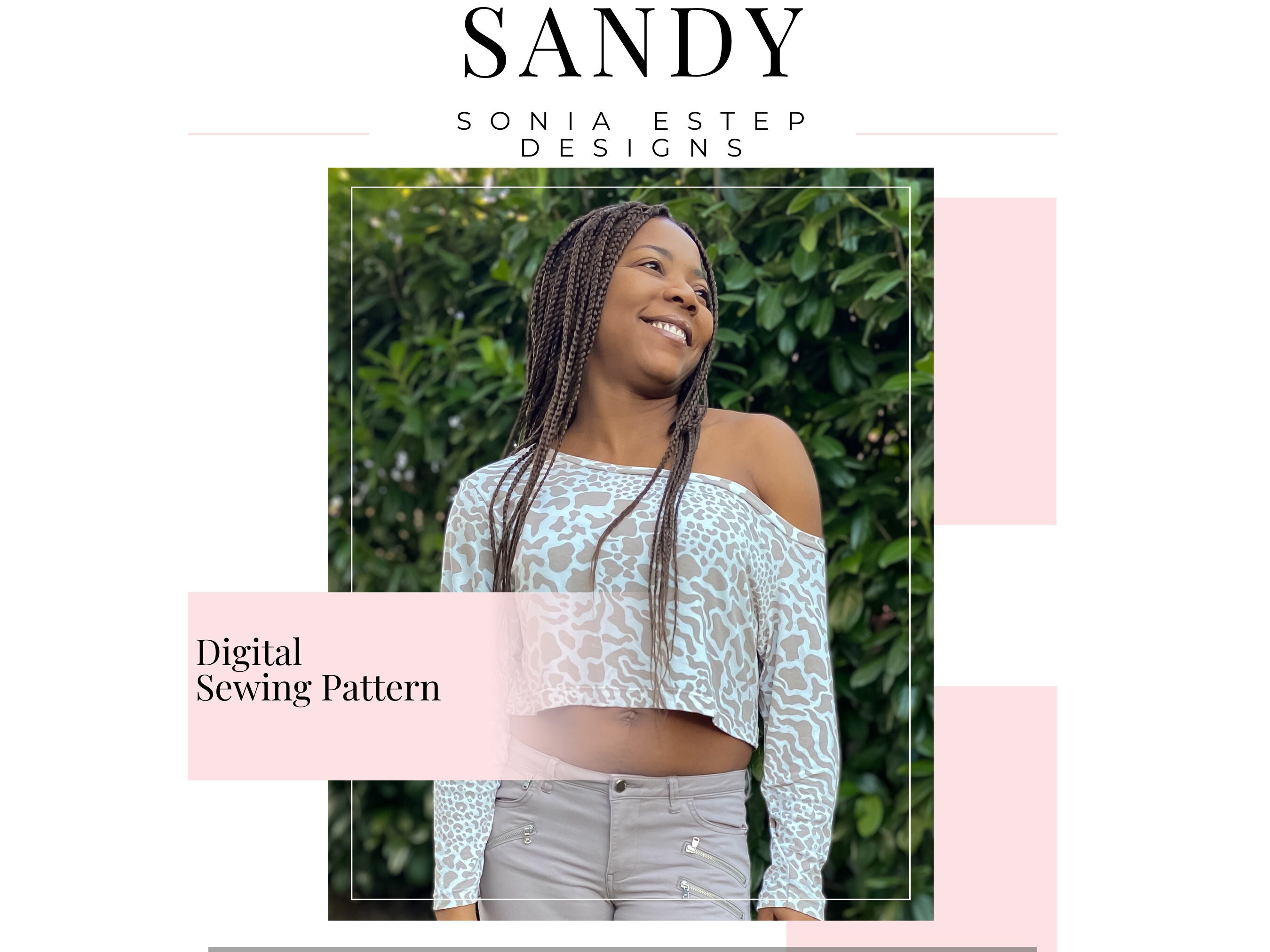 Sandy Top Sewing Pattern | off Shoulder Digital Sewing Pattern | Women ...