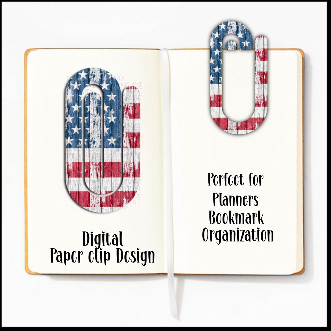 Patriotic Flag Paper Clip Design: Sublimation PNG (digital Download) - Etsy