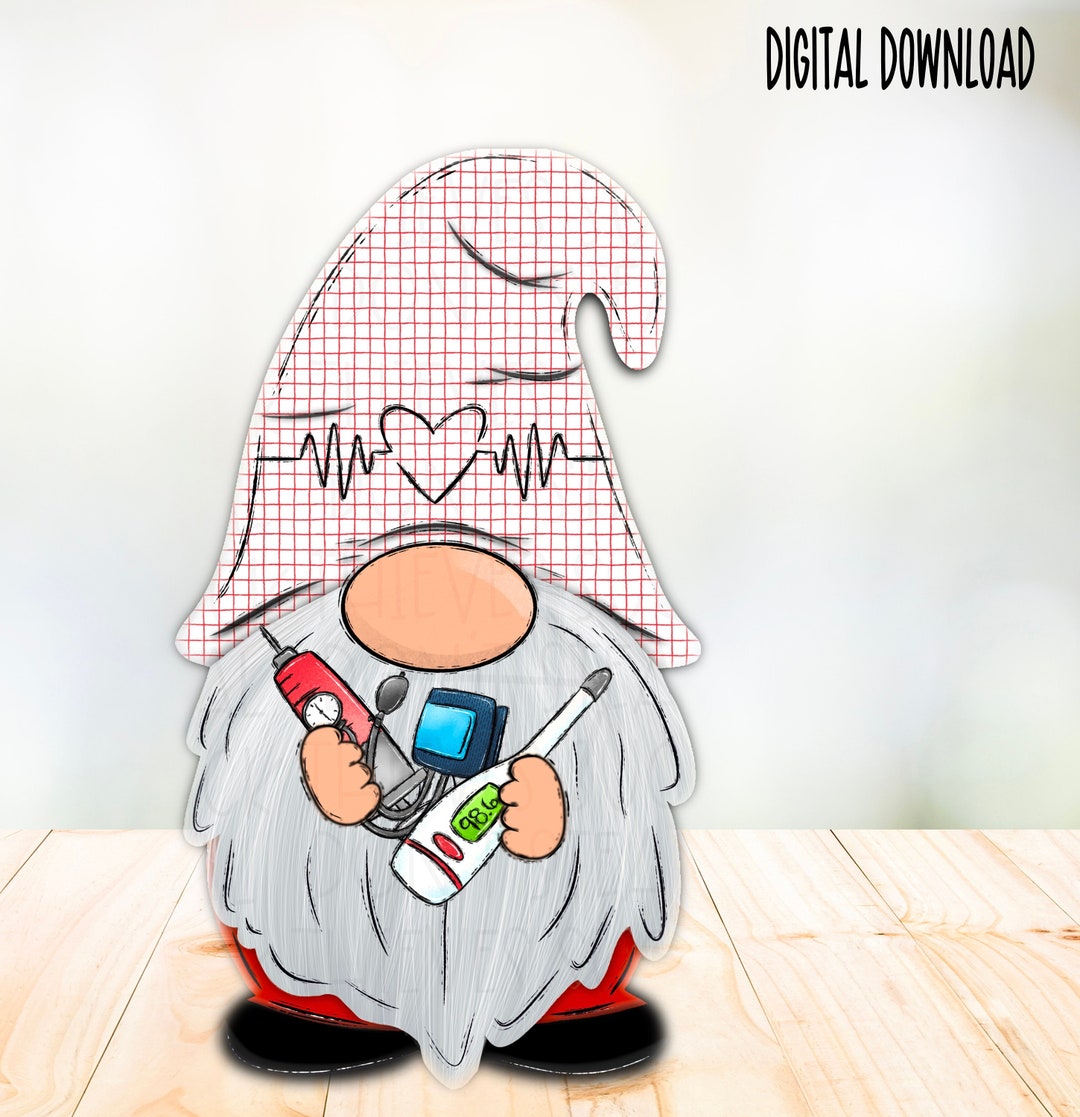 Nurse, Medical, Gnome, PNG, Design, Digital, Download, Sublimation ...