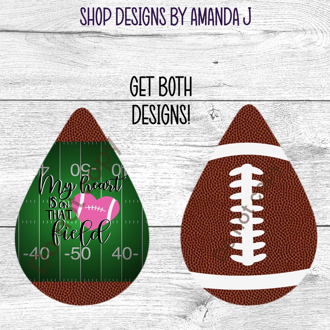 Football Mom Teardrop Earring Design: Glitter PNG Bundle (download Only ...
