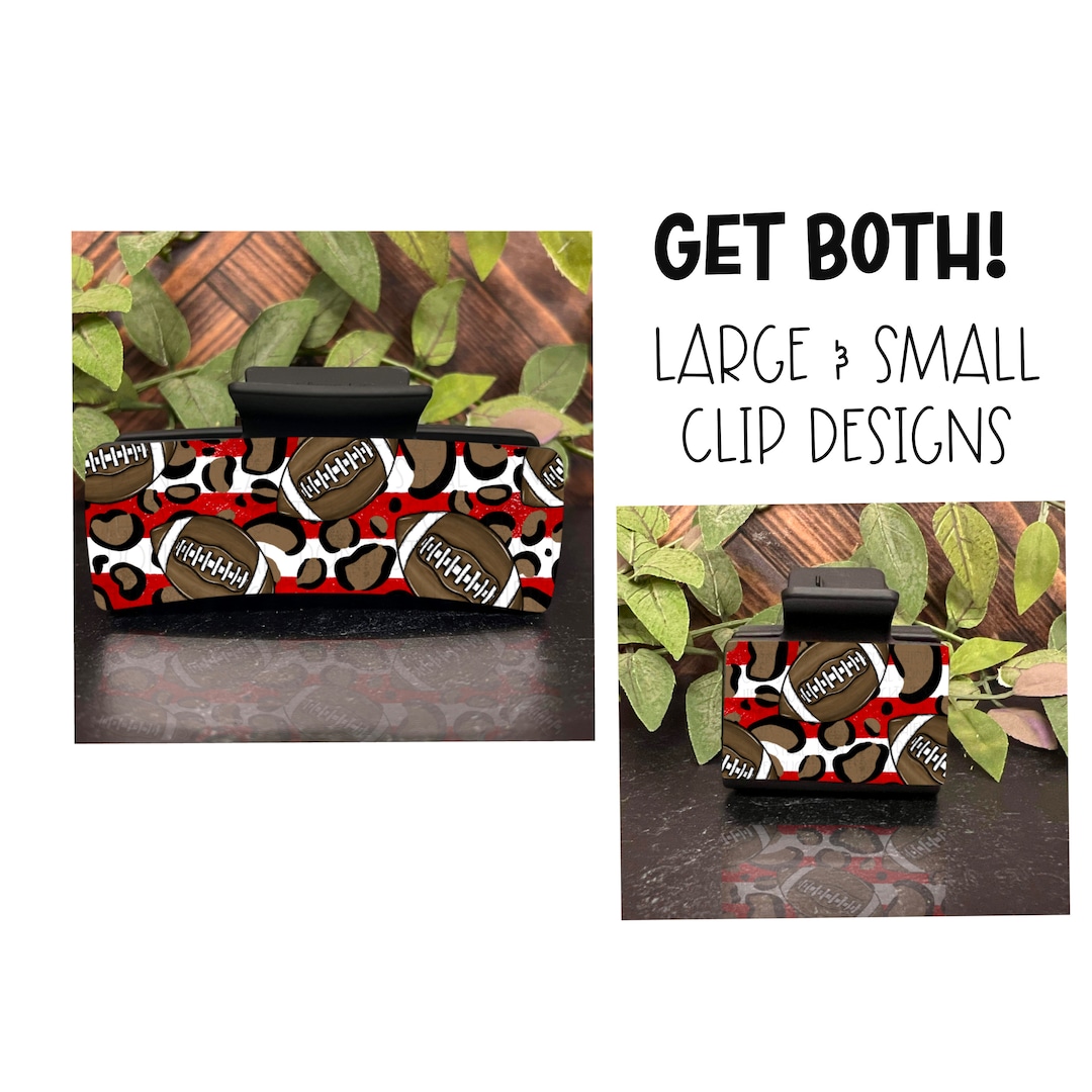 Hair Clip Design, 4 Inch Design, 2 Inch, Football, Sports, Sublimation ...