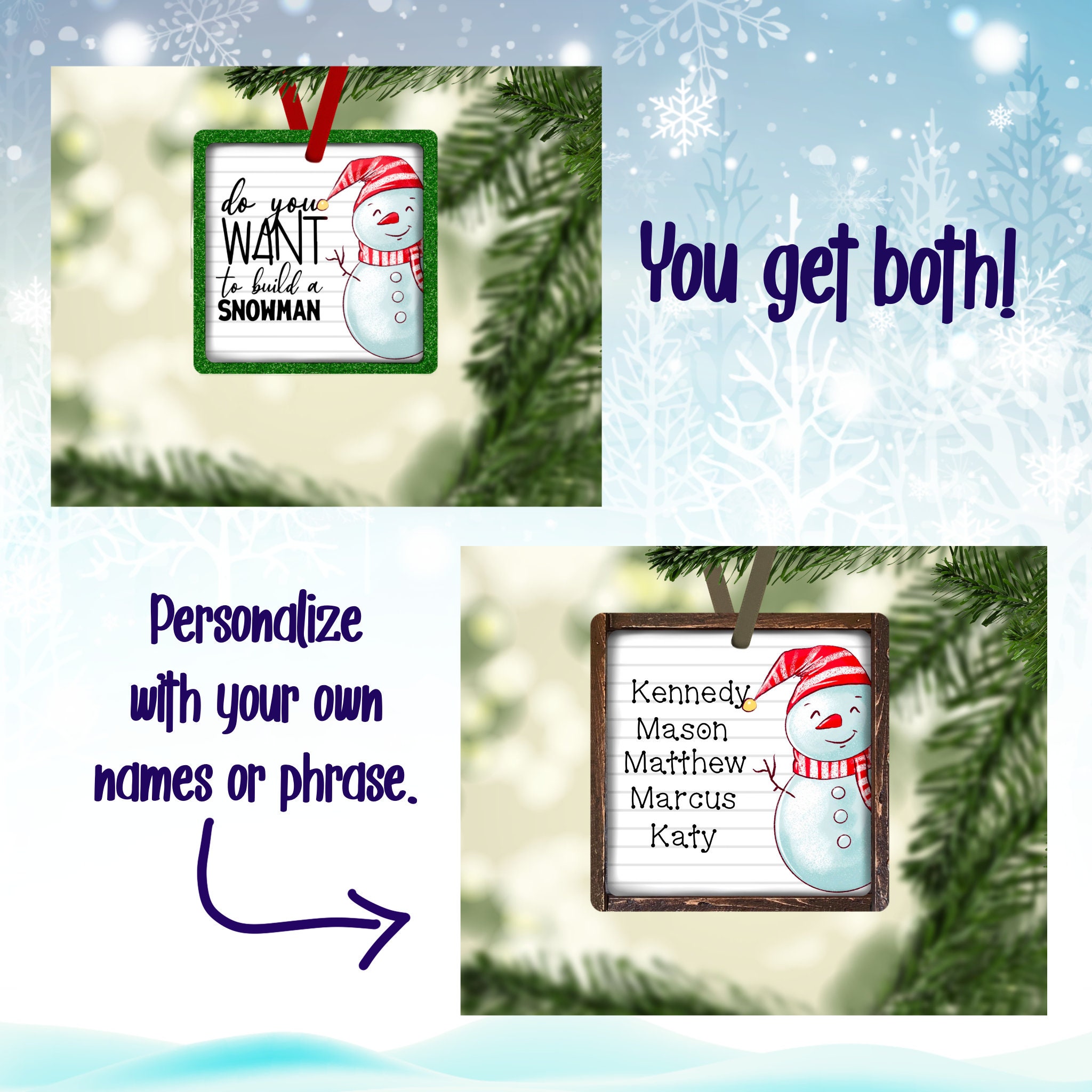 Square Do You Want to Build A Snowman Digital PNG Design | Etsy