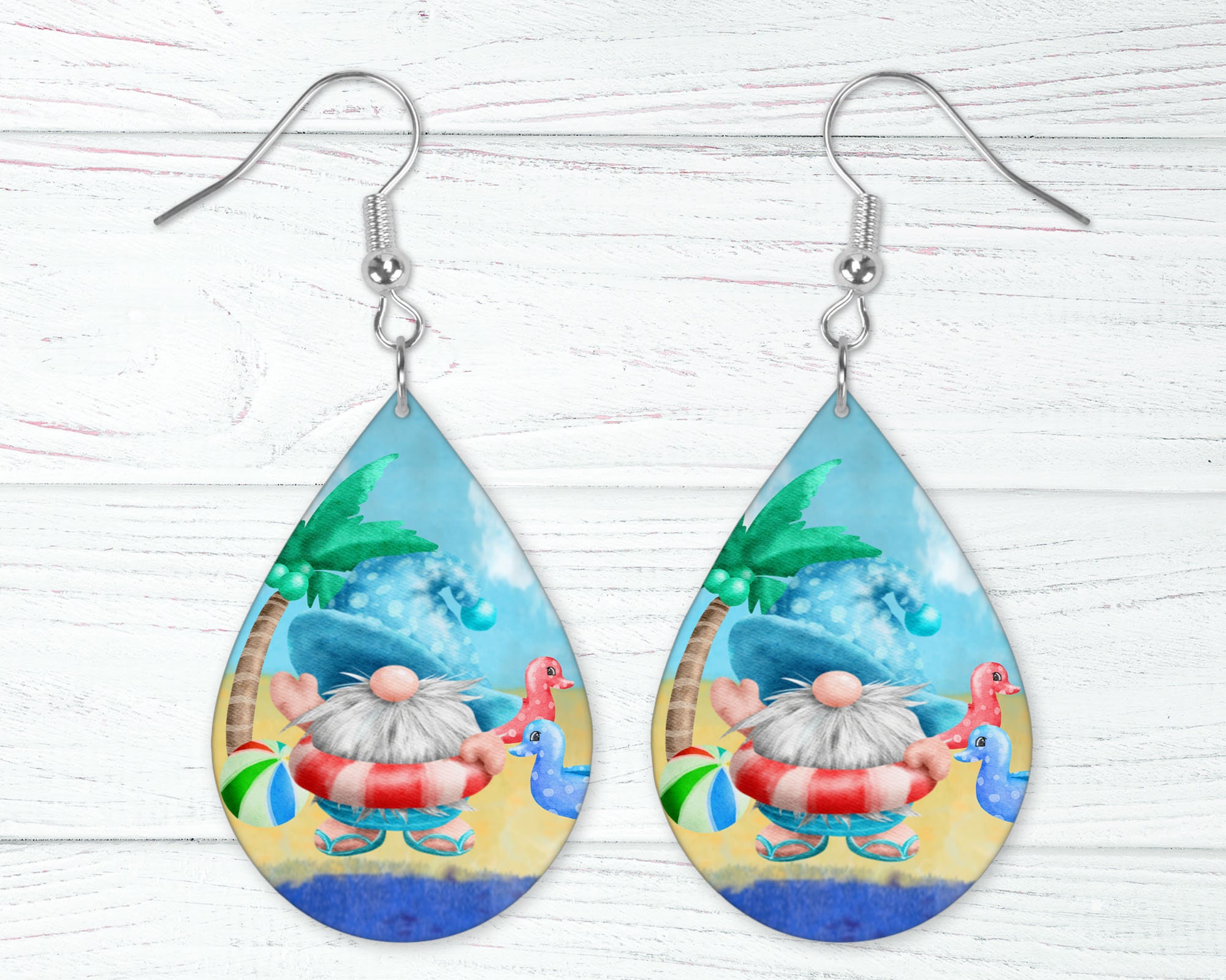 Gnome, Summer, Beach, Float, Teardrop, Sublimation, Digital, PNG ...