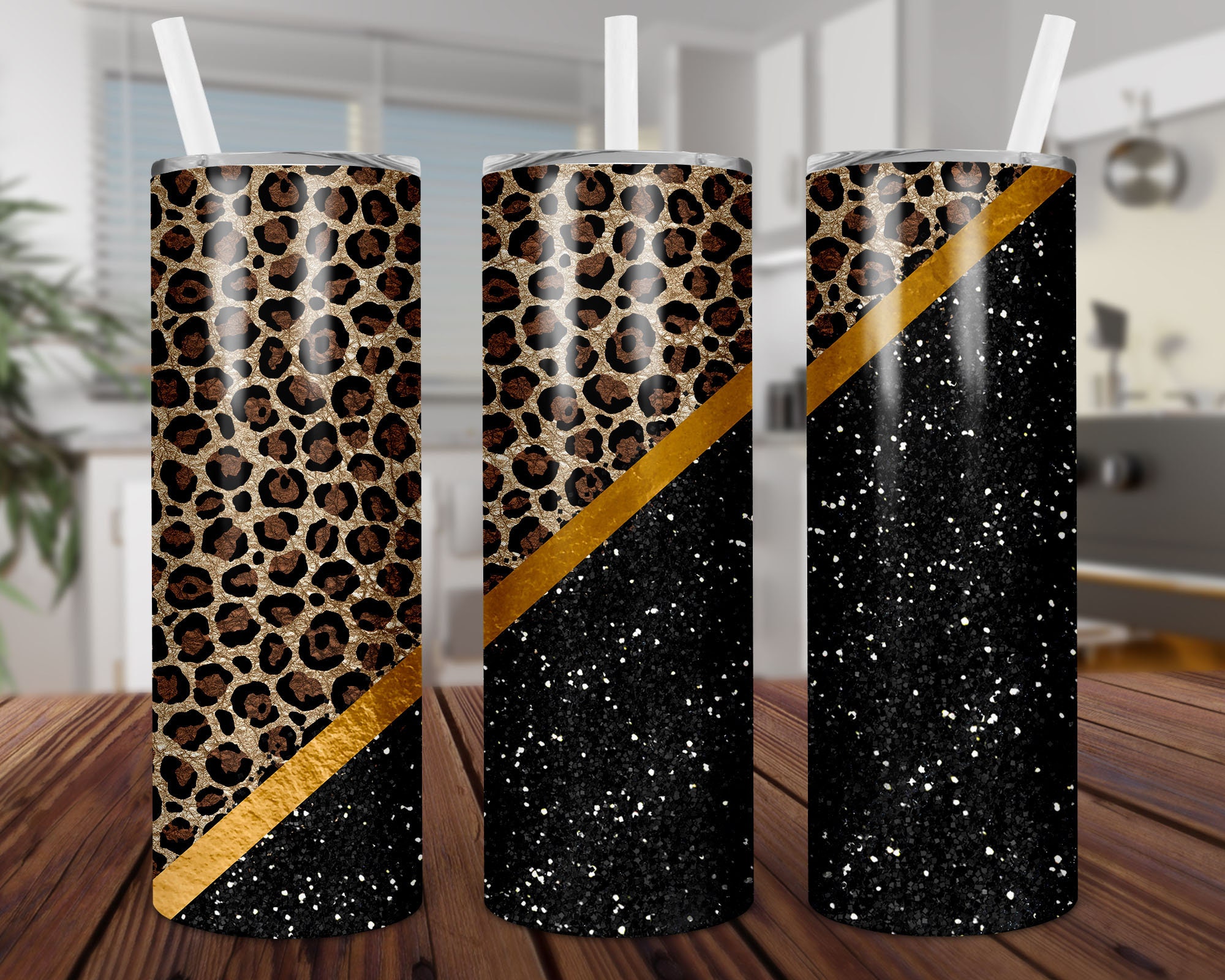 Black Glitter Leopard Cheetah Printsublimation Digital - Etsy