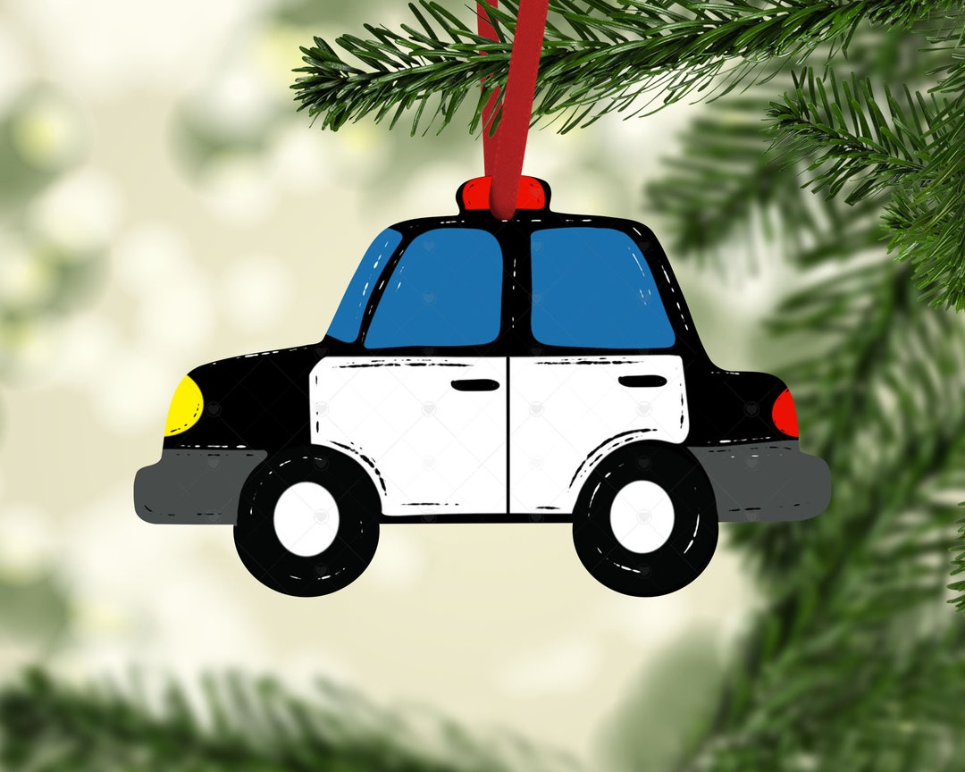 Police, Car, Cop, Christmas, Ornament, Sublimation, PNG, Digital ...