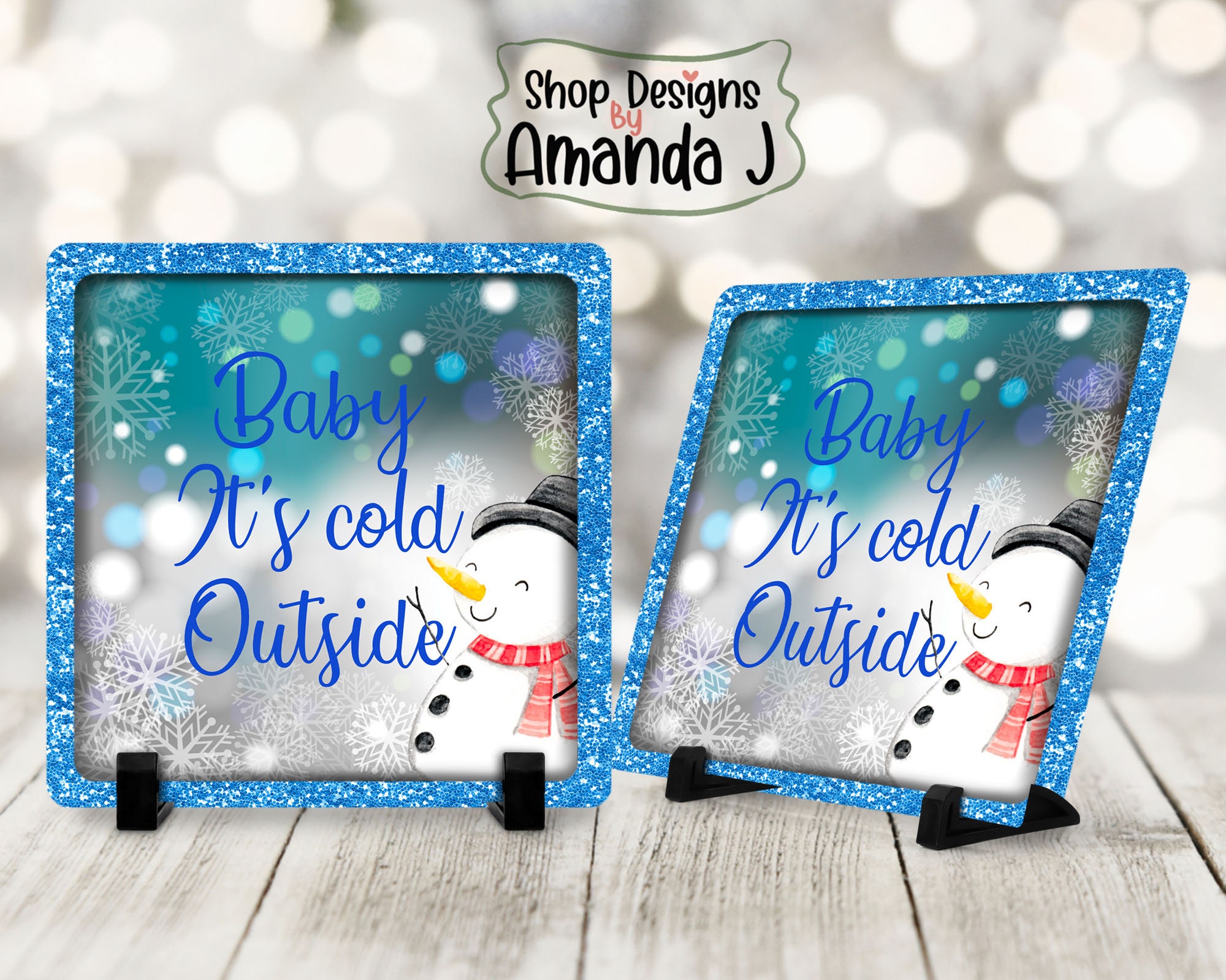 3x3 Square Snowman Baby Its Cold Outside Christmas | Etsy