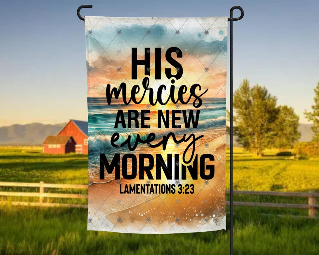 Inspirational Scripture Garden Flag: Religious Home Decoration (digital ...