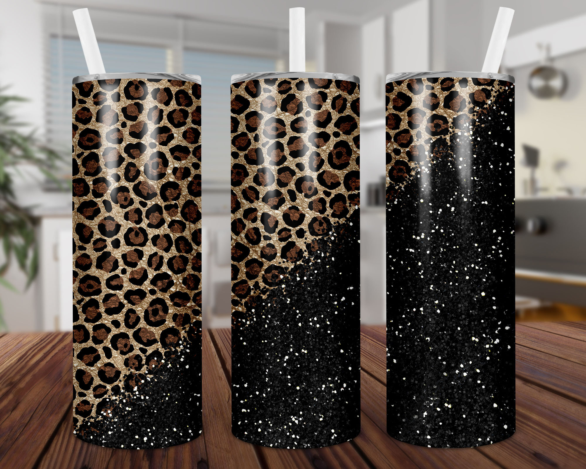 Black Glitter Leopard Cheetah Printsublimation Digital - Etsy