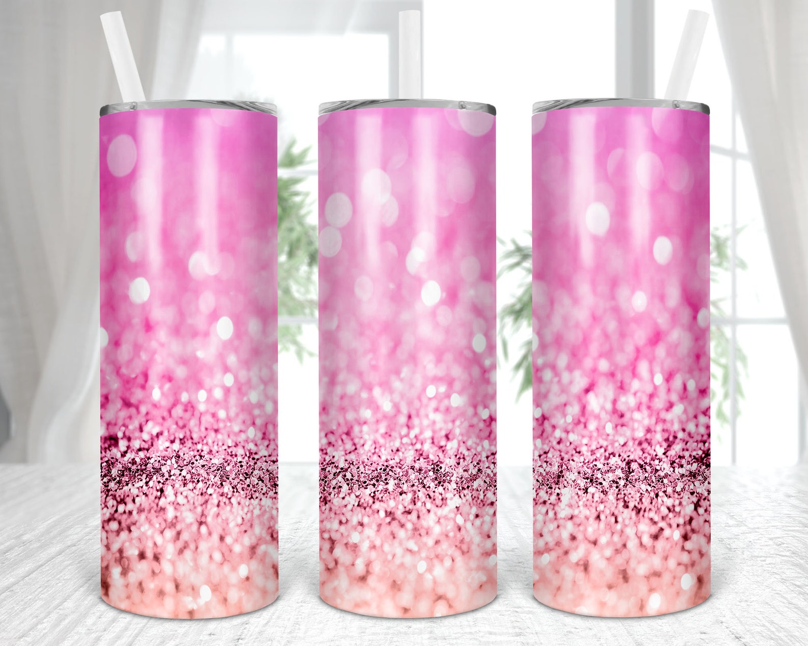 Pink Glitter Girly Straight & Tapered Sublimation - Etsy