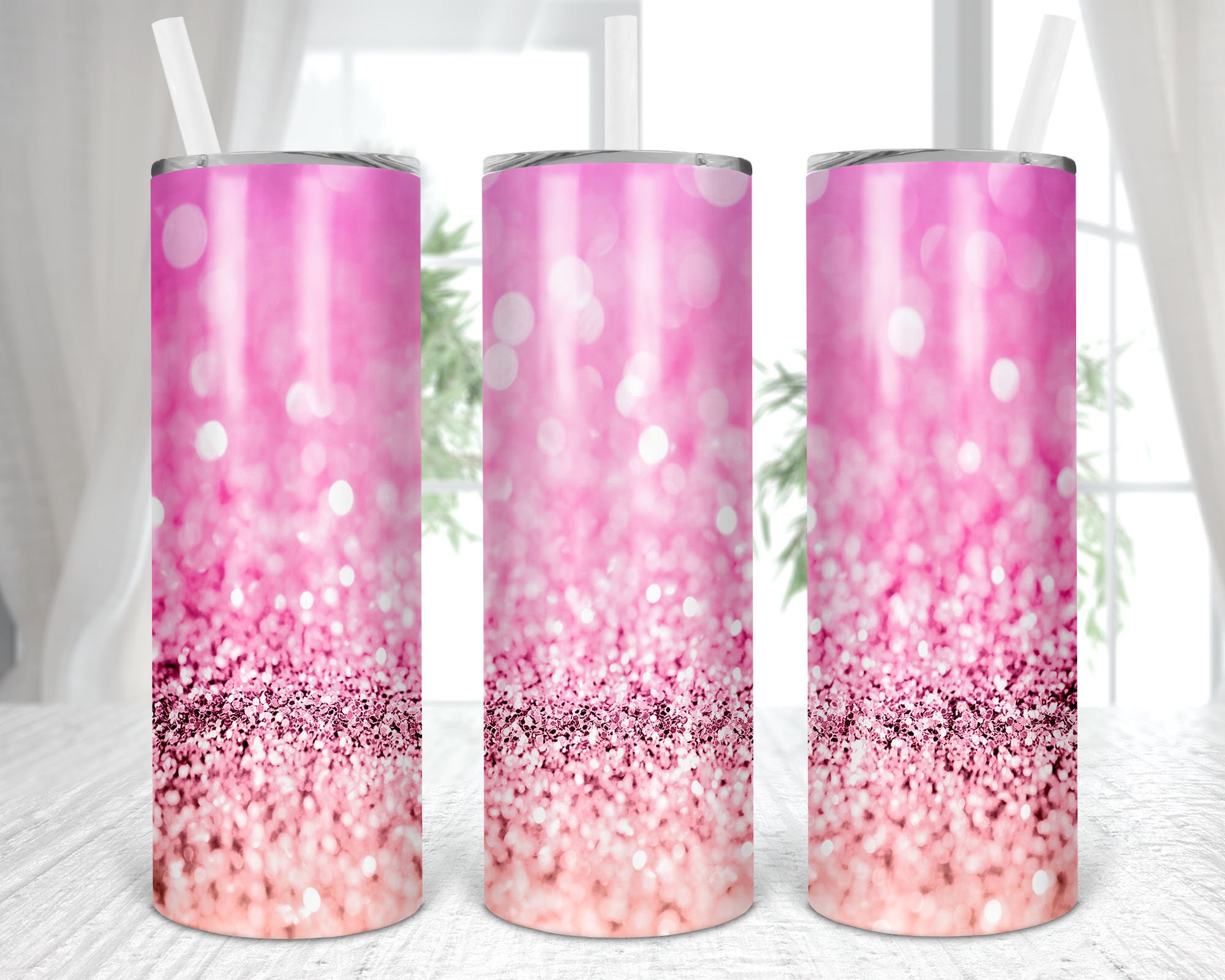 Pink Glitter Girly Straight & Tapered Sublimation - Etsy