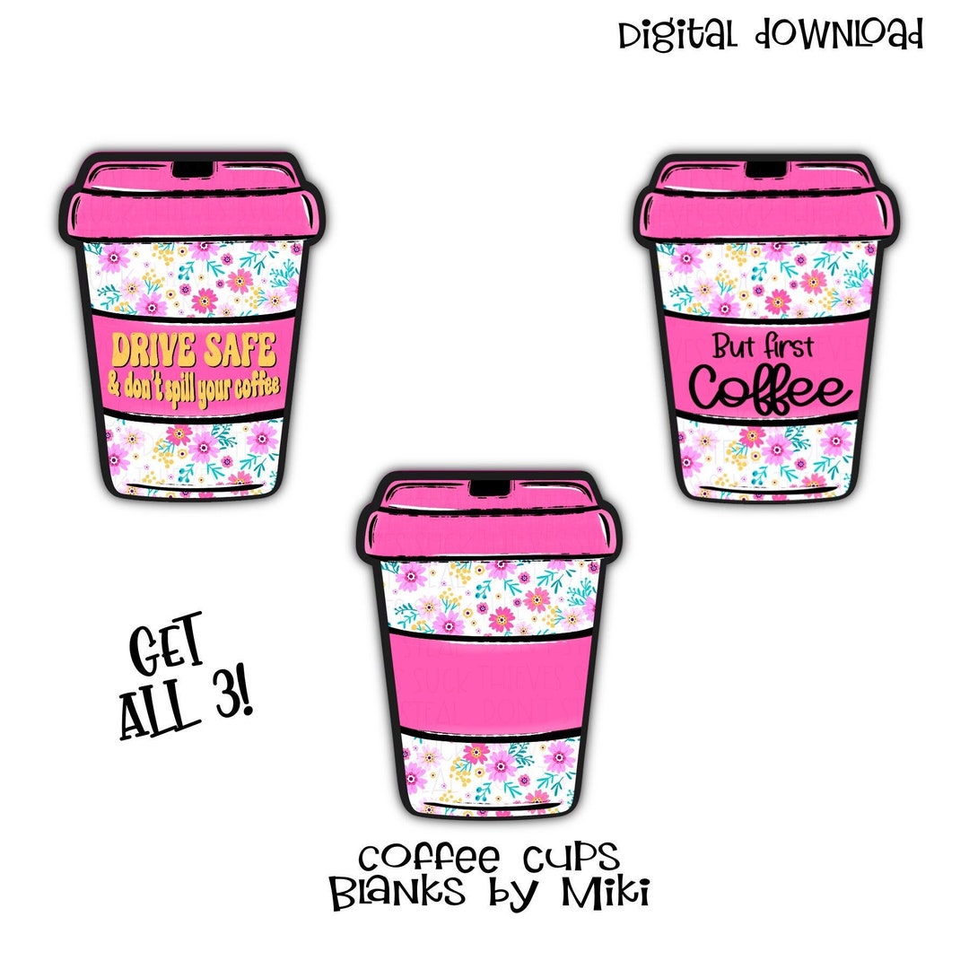 Coffee Cup Design Bundle, to Go, Freshies Design, Digital Design, Vent ...