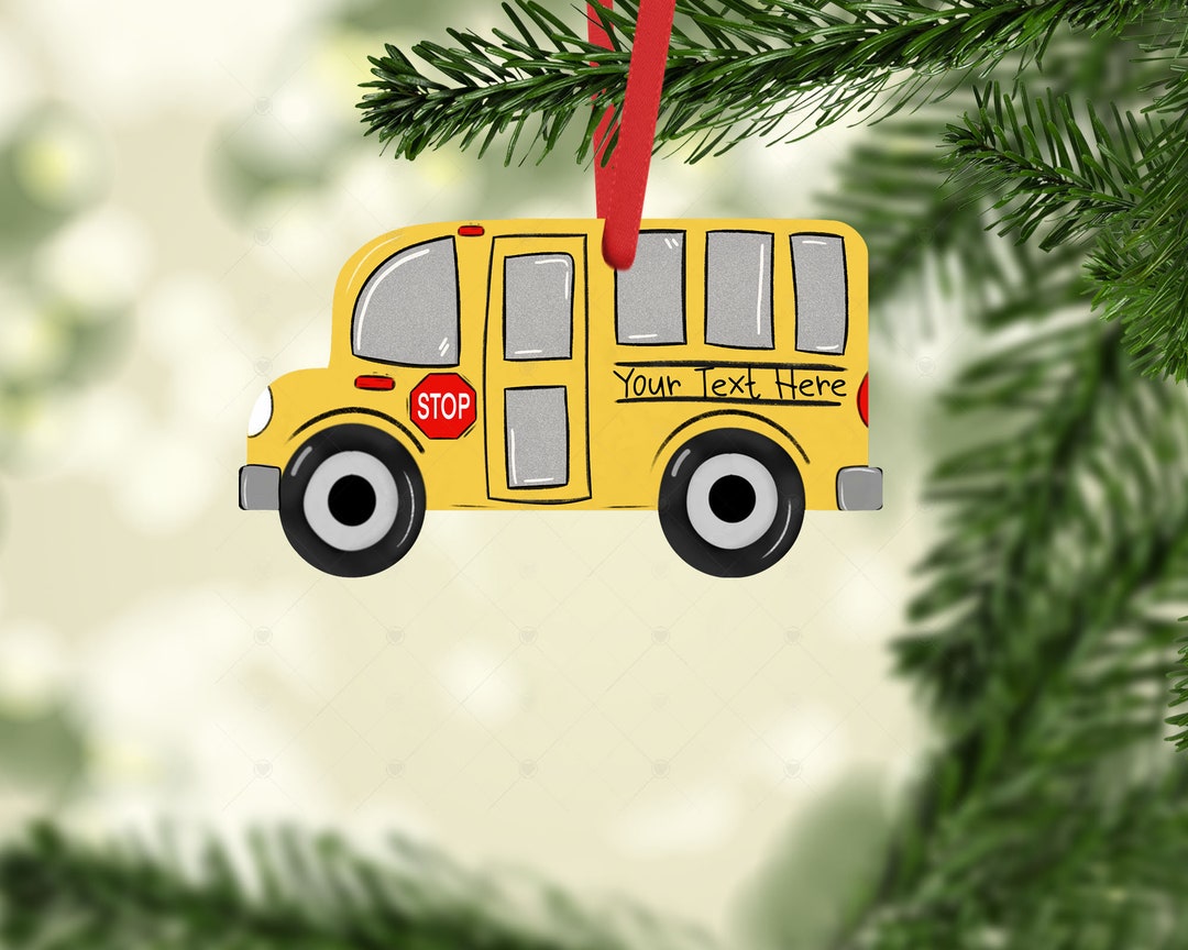 Santas Favorite Bus Driver Christmas Ornament School Bus - Etsy