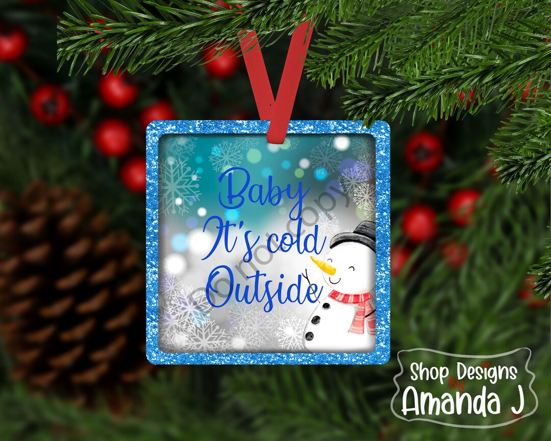 3x3 Square Snowman Baby Its Cold Outside Christmas - Etsy UK