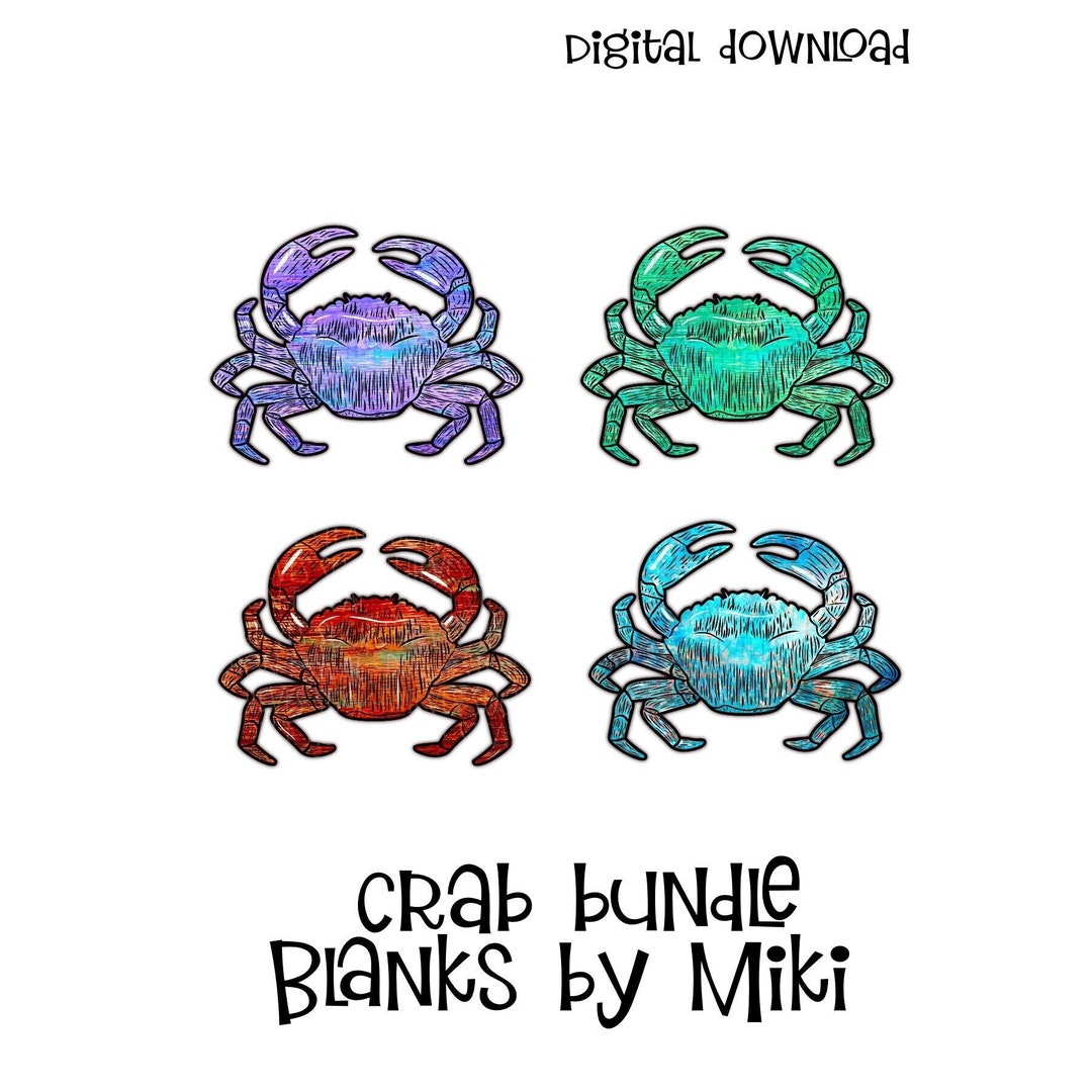 Crab Summer PNG Bundle: Vent Clip Sublimation Design (digital Download ...