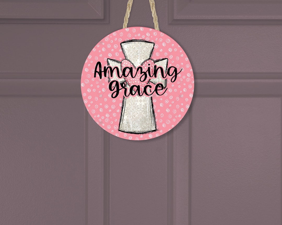 Easter Amazing Grace Door Hanger Design, Spring PNG (digital Download ...