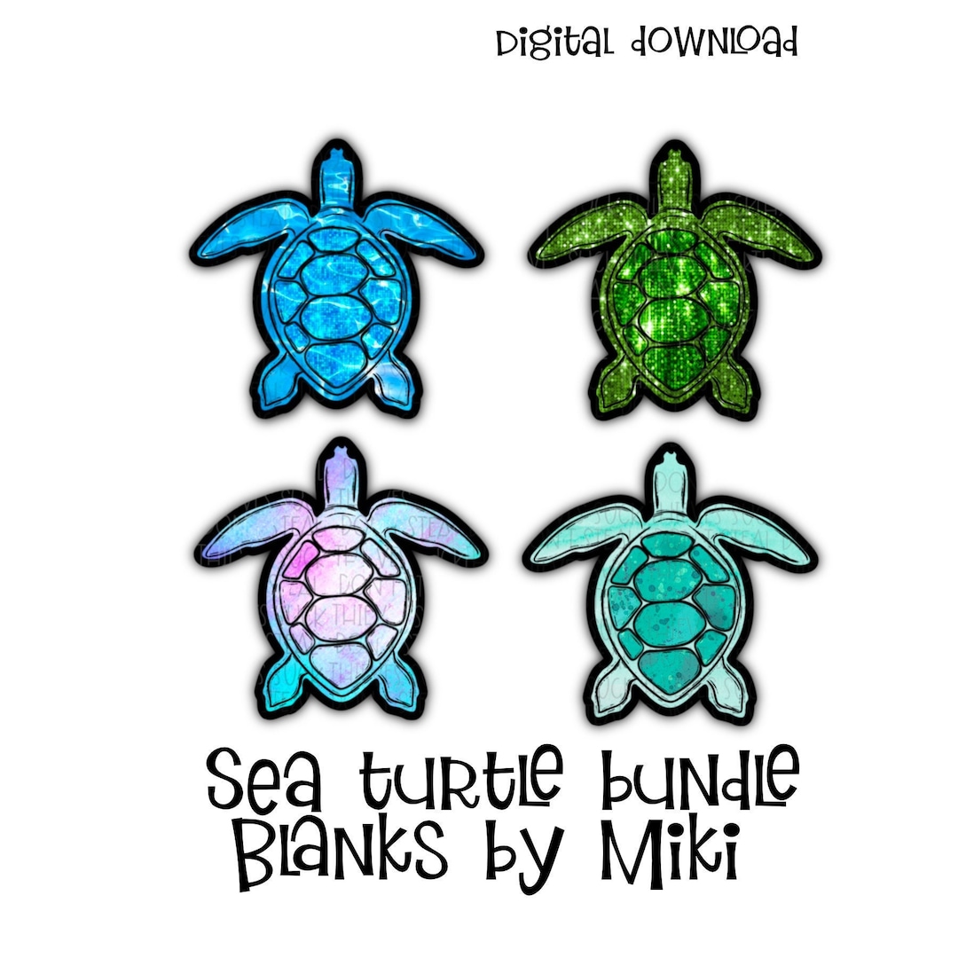 Sea Turtle Sublimation Design Bundle: Vent Clip PNG (digital Download ...
