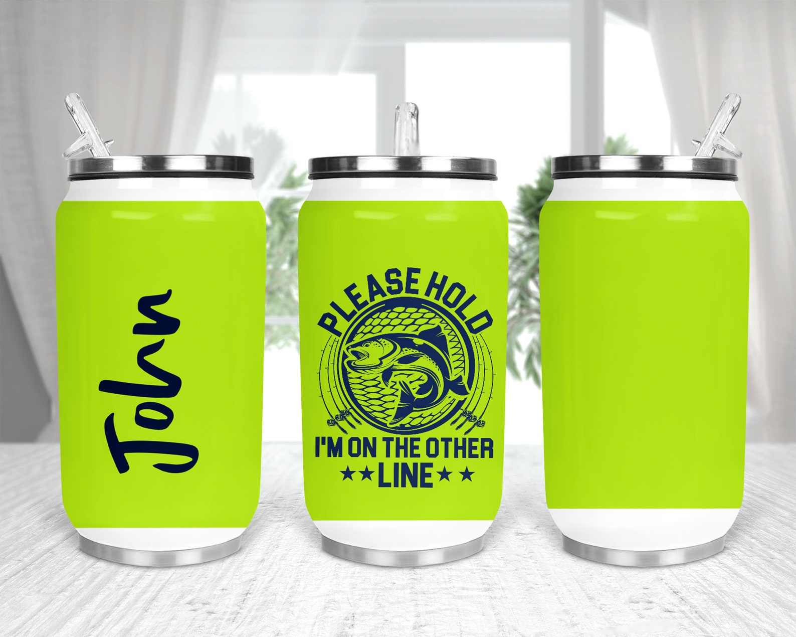 On the Other Line Fishing Can Style Cup Sublimation - Etsy