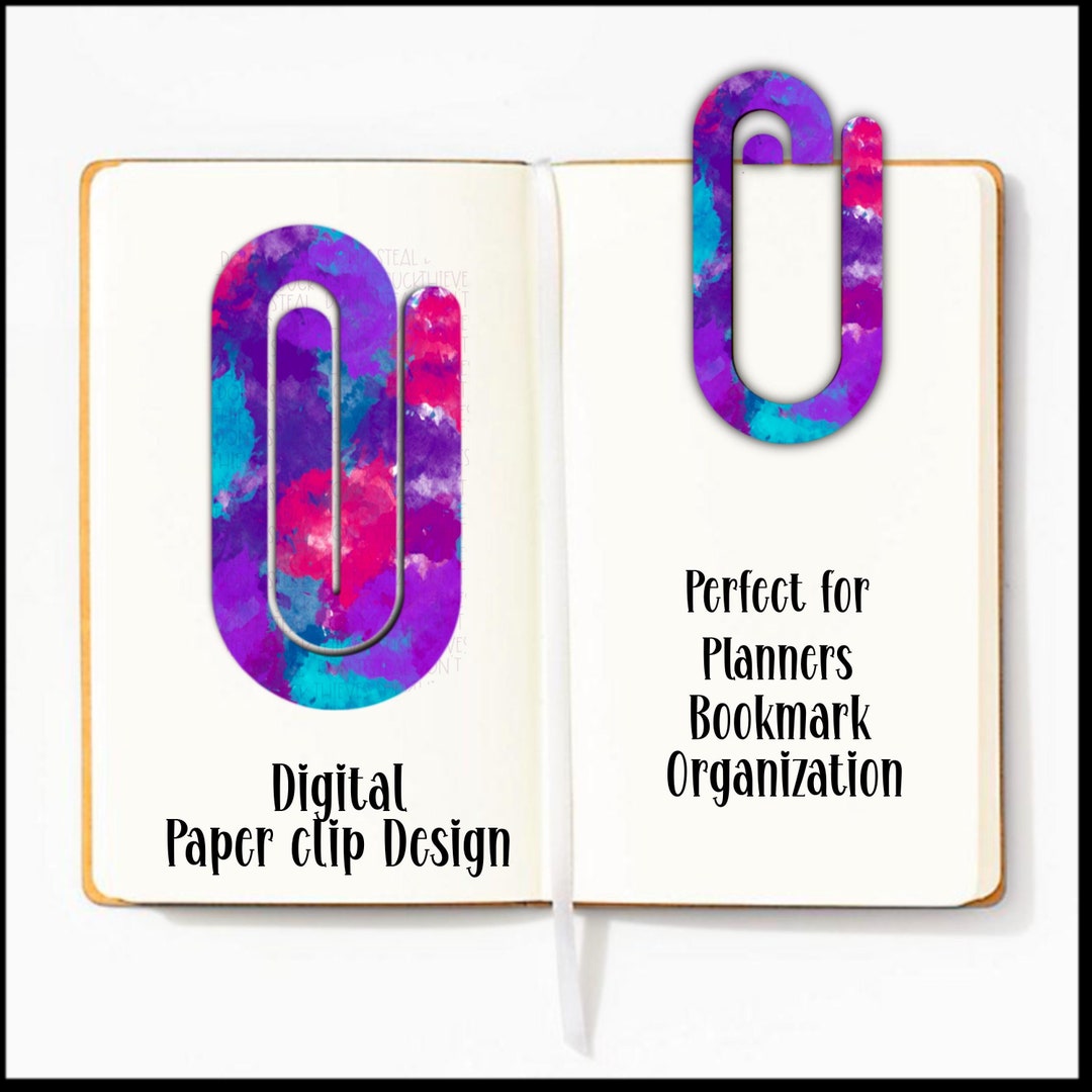 Paper Clip, Digital Design, Sublimation, Colorful Themed, Girly, Gift ...