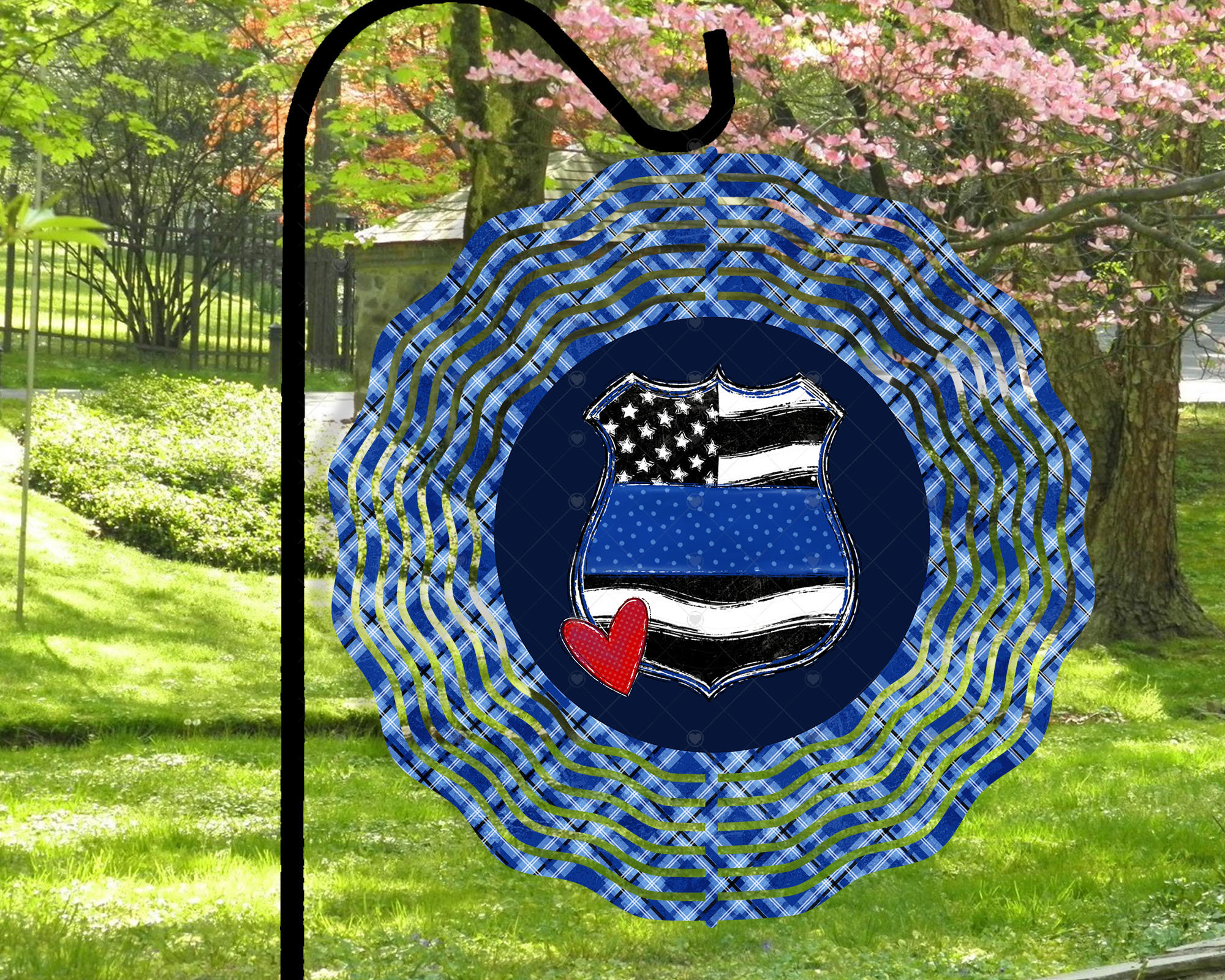 Back the Blue Wind Spinner Design: Police Support PNG (digital Download ...