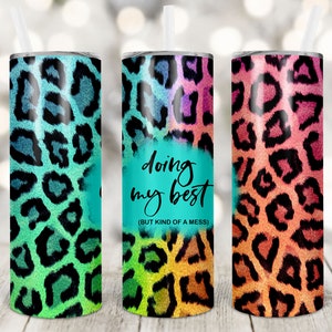 Multi-colored Cheetah Print Doing My Best Kind Of A Mess20 | Etsy