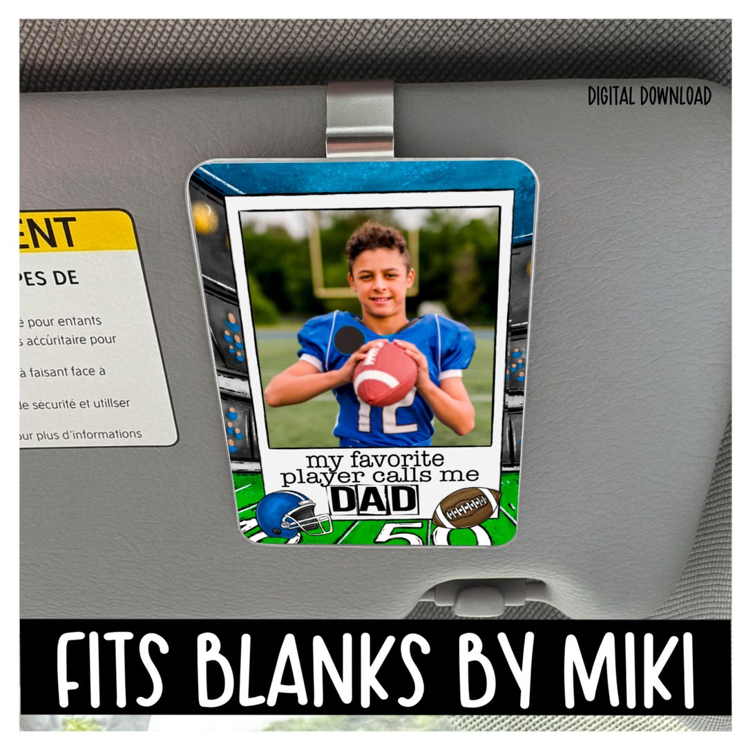 Football Dad Visor Clip Design: Photo Frame Sublimation PNG (digital ...