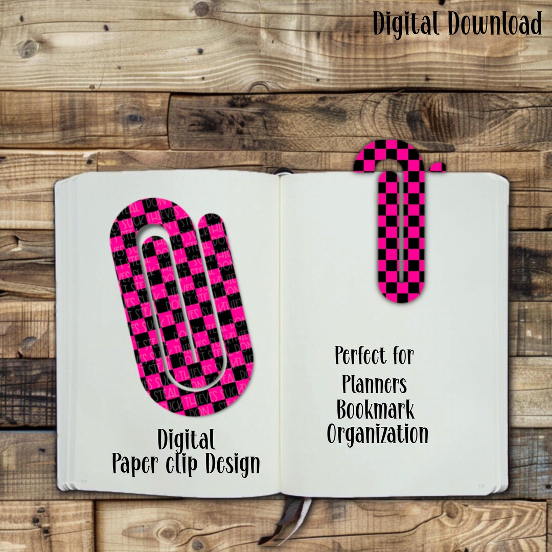 Paper Clip, Digital Design, Sublimation, Pink, Colorful, Girly, Gift ...