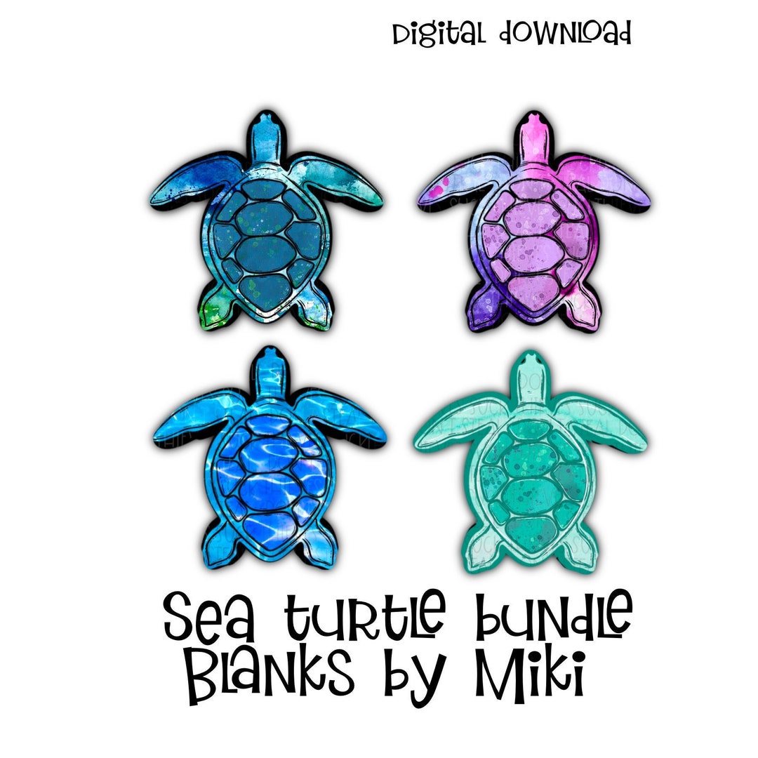 Sea Turtle, Bundle, Summer, Digital Design, Vent Clip Design ...