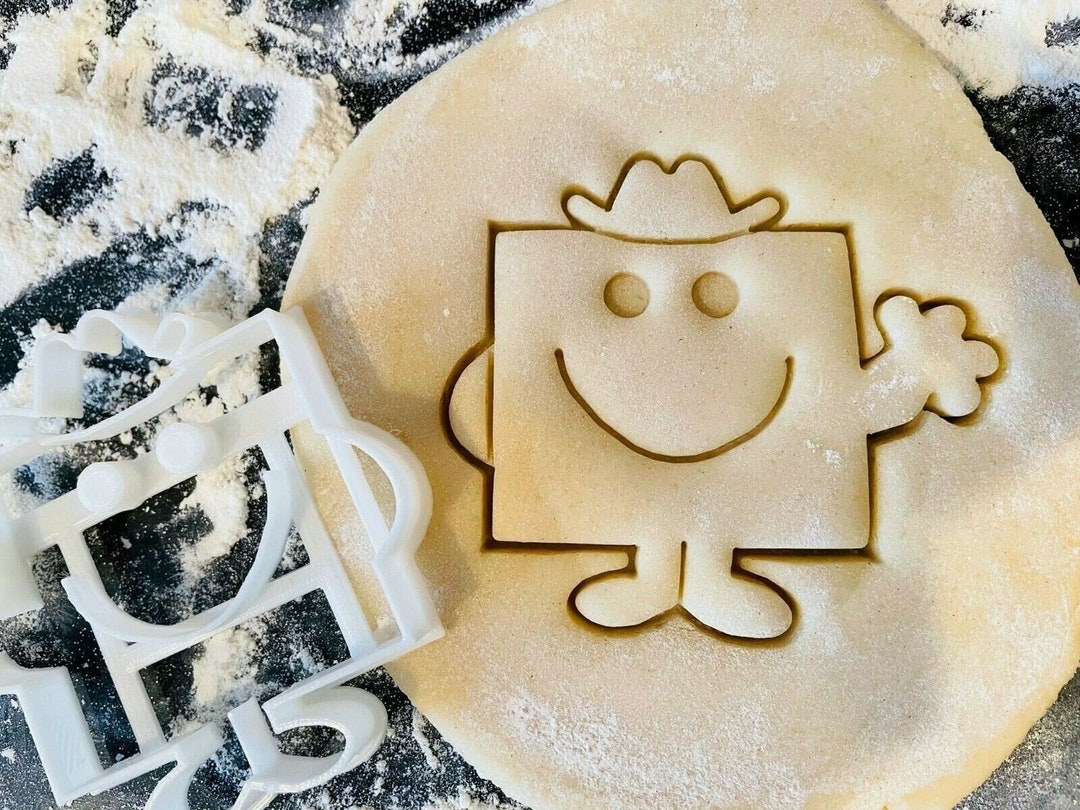 MR MEN Mr Strong Cookie Cutter Icing Fondant Baking Bake Kitchen Cake ...