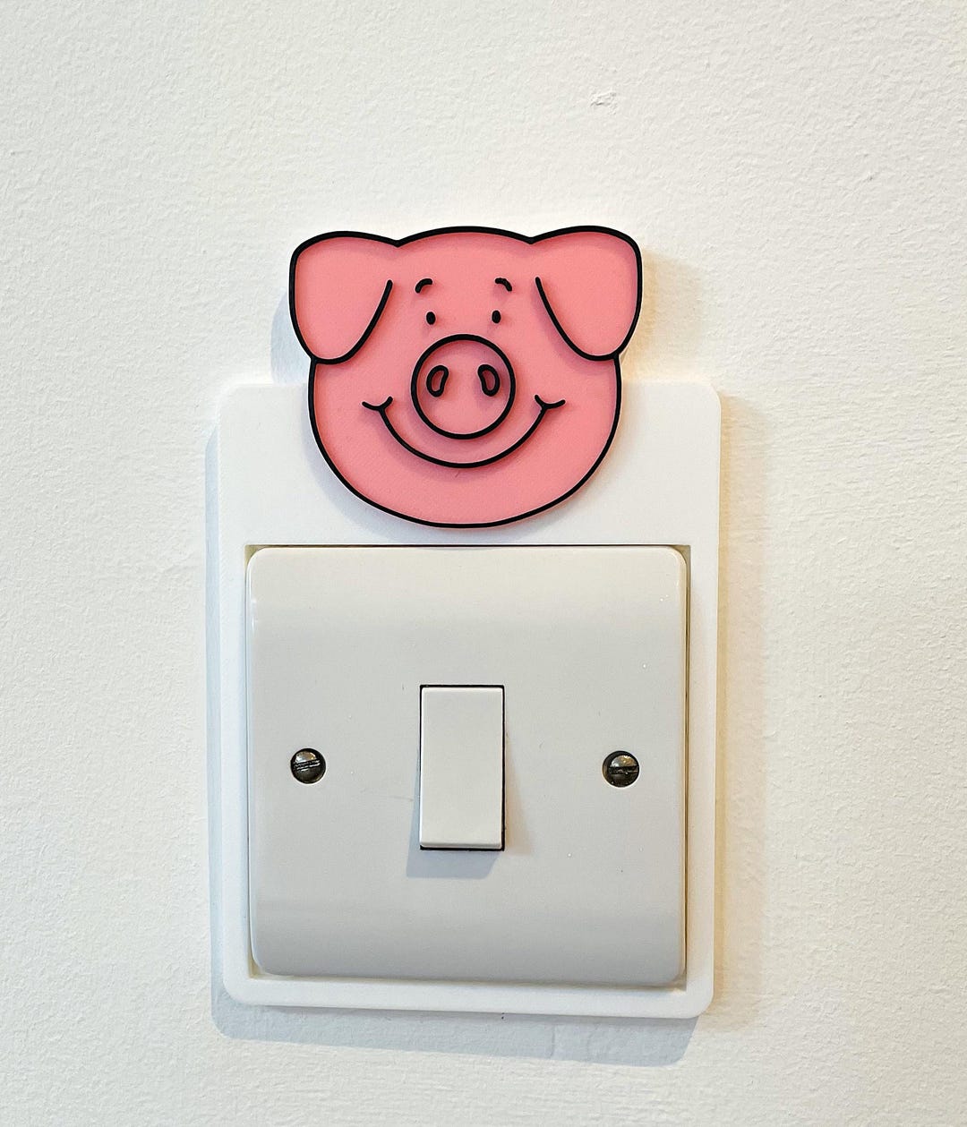 Percy Pig Inspired Light Switch Surround Percy Piglets Penny Pig Wall ...